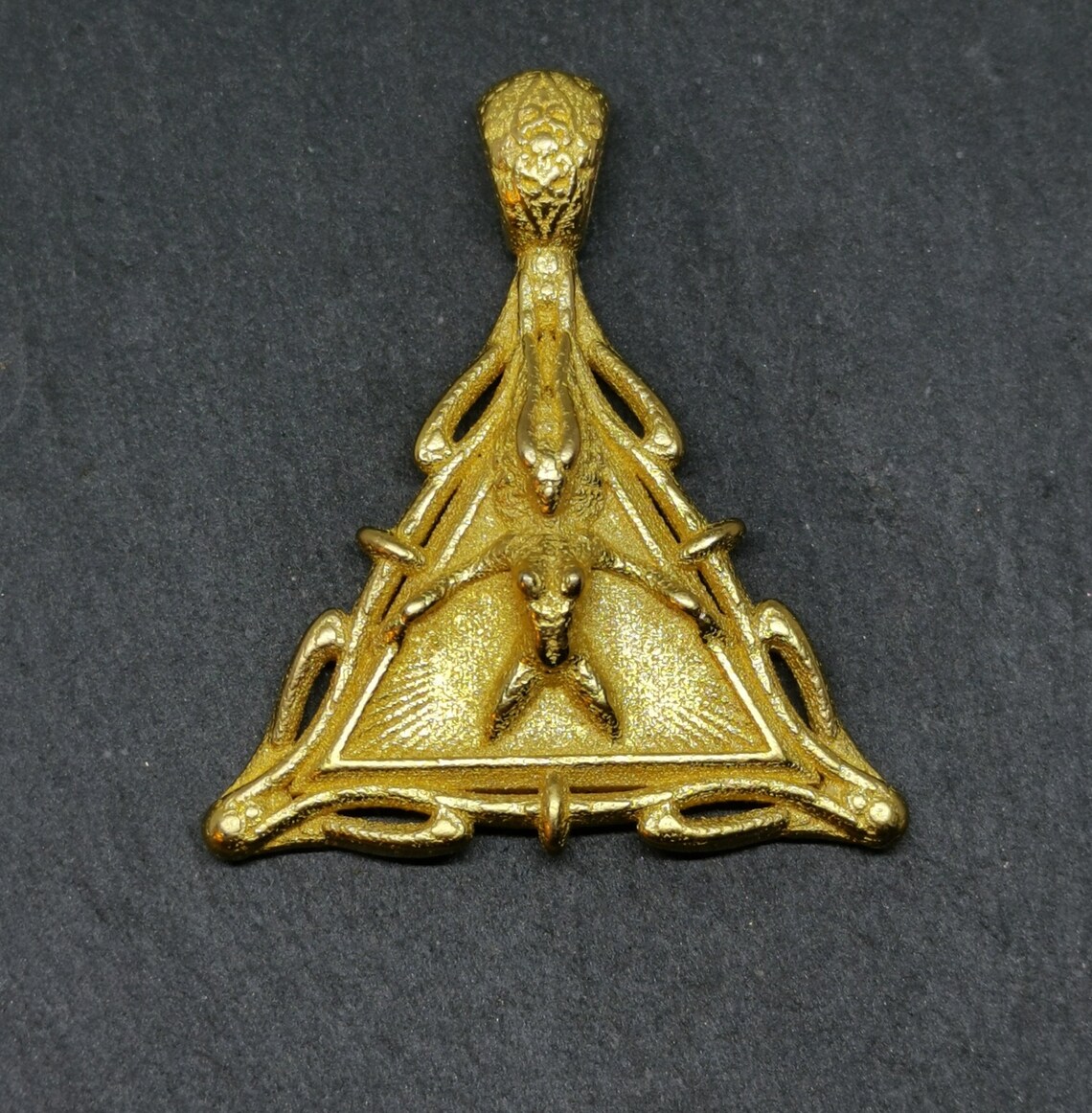 Magic_triangle.37.00 X 7.00 X 42 Mm Steel Polished Gold Plated - Etsy