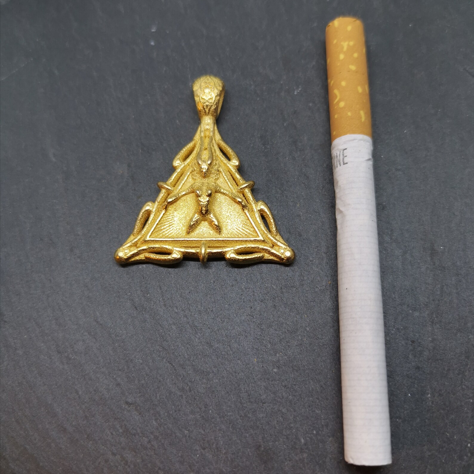 Magic_triangle.37.00 X 7.00 X 42 Mm Steel Polished Gold Plated - Etsy