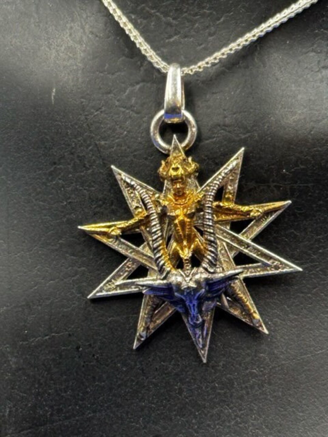 Spirit Flame Baphomet Silver 925 Necklace - Etsy