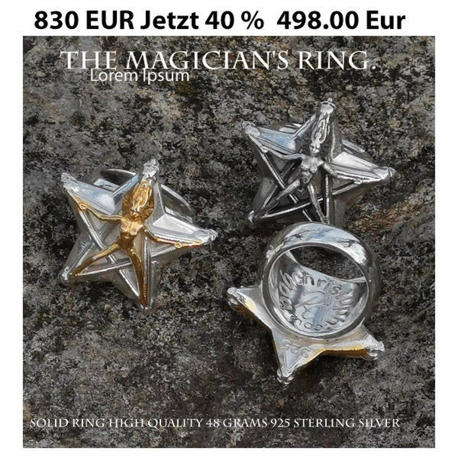 The Magician's Ring Solid Ring High Quality 48 Grams 925 - Etsy