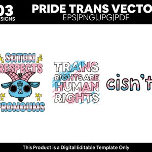 Vector Pride Trans Digital Download Set Printable Lgbtq Template ...