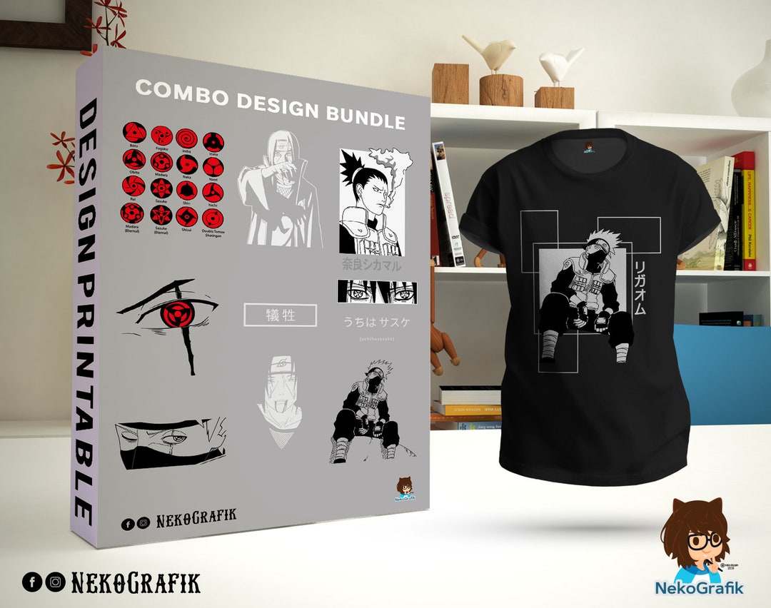 Bundle Design Template Tshirt Anime Otaku Vector Printable Digital ...