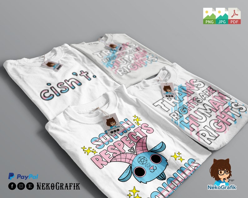 Vector Pride Trans Digital Download Set Printable Lgbtq Template ...