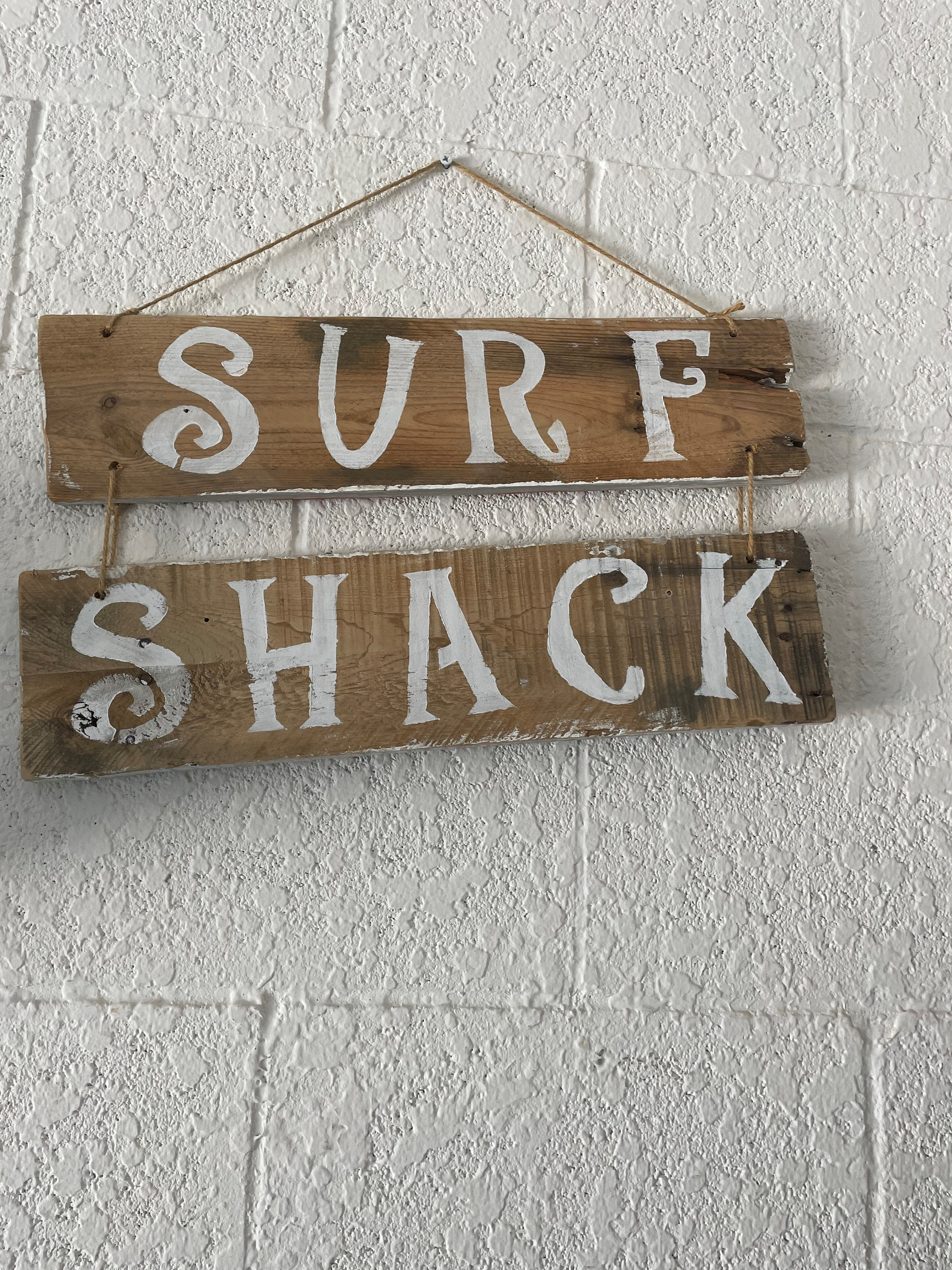 Surf Shack Reclaimed Wood Custom Sign | Relax | Craft | Rustic Sign ...