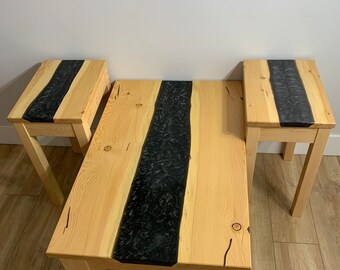 Maple River Table Stone Live Edge - Etsy