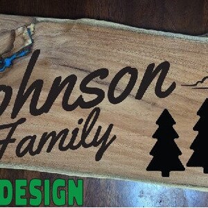 Hand Carved Custom Wood Live Edge Cabin & Cottage Engraved Sign ...