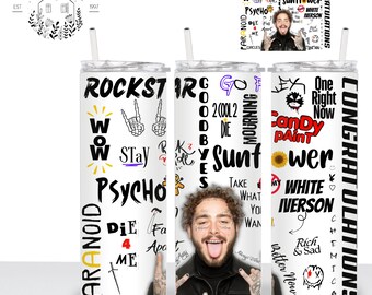 Post Malone Sublimation Tumbler Wrap Digital Download - Etsy