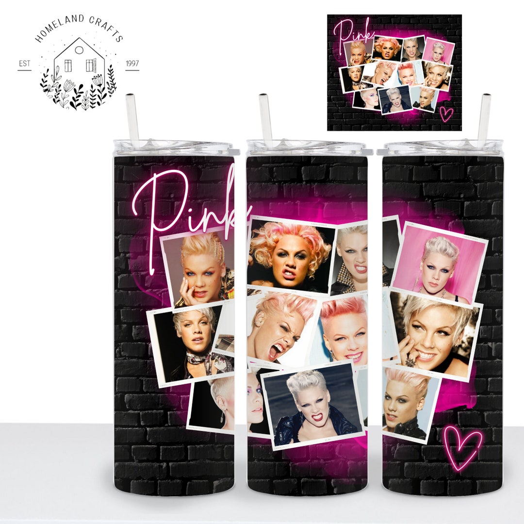Pop Singer, 20 Oz. Skinny Tumbler, Pink PNG Wrap, Sublimation Design ...