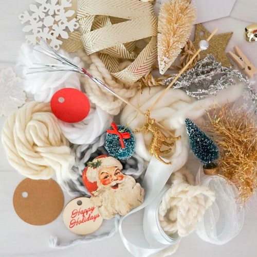 Curated Christmas Gift Wrapping Kit & Toppers - Etsy