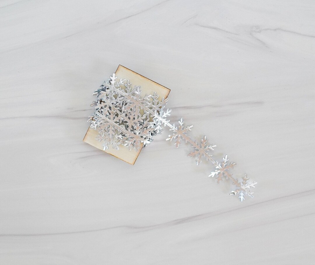 Silver Snowflake Die-cut Ribbon Trim / Gift Packaging / Gift Wrap ...