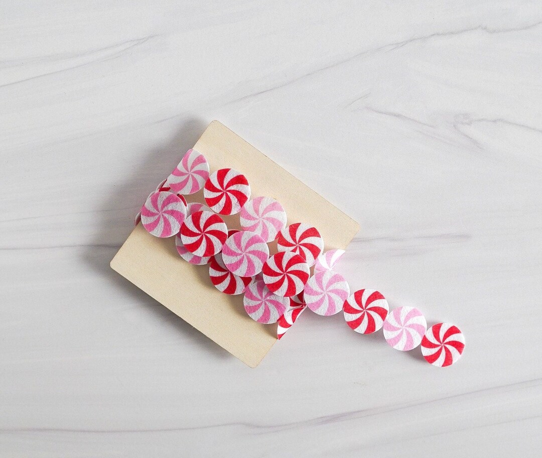 Peppermint Candy Felt Die-cut Ribbon Trim / Gift Packaging / Gift Wrap ...