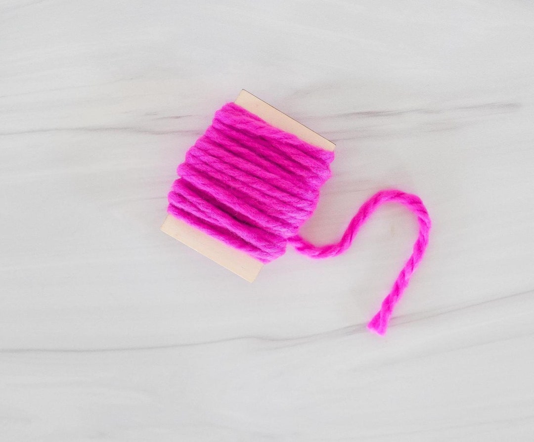 Old-fashioned Bright Pink Yarn Ribbon / Gift Wrap Ribbon / Gift ...