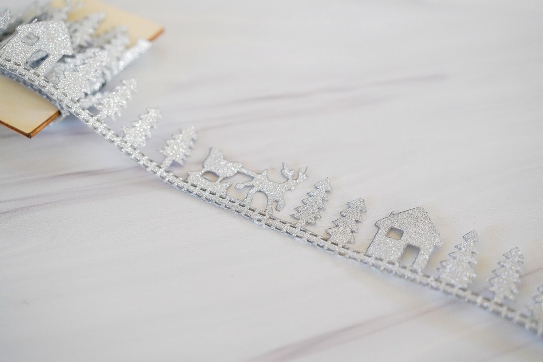 Snowy Winter Scene Die-cut Ribbon Trim / Gift Packaging / Gift Wrap ...