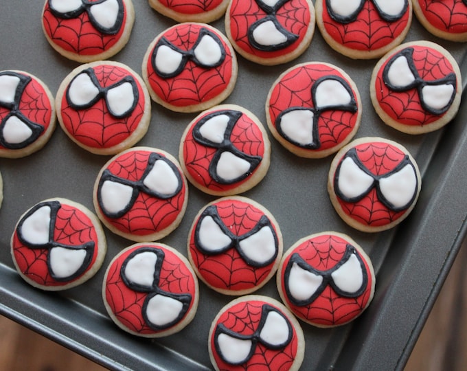 Spidey and Friends Sugar Cookies - Set of 12 Heroic Delights - Etsy