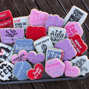 Taylor Swift Eras Sugar Cookies (random Assortment) - Etsy