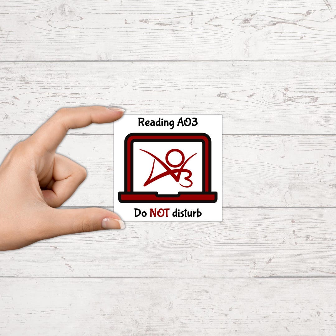 AO3 Fan Sticker: Archive of Our Own - Reading Do Not Disturb - Etsy