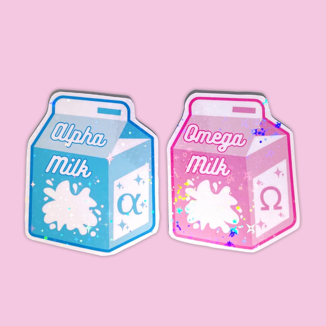 Omegaverse Alpha & Omega Milk Carton Stickers: Kawaii Yaoi BL Vinyl ...