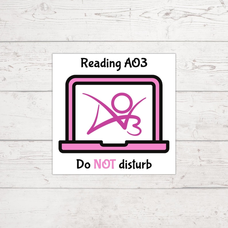 AO3 Fan Sticker: Archive of Our Own - Reading Do Not Disturb - Etsy