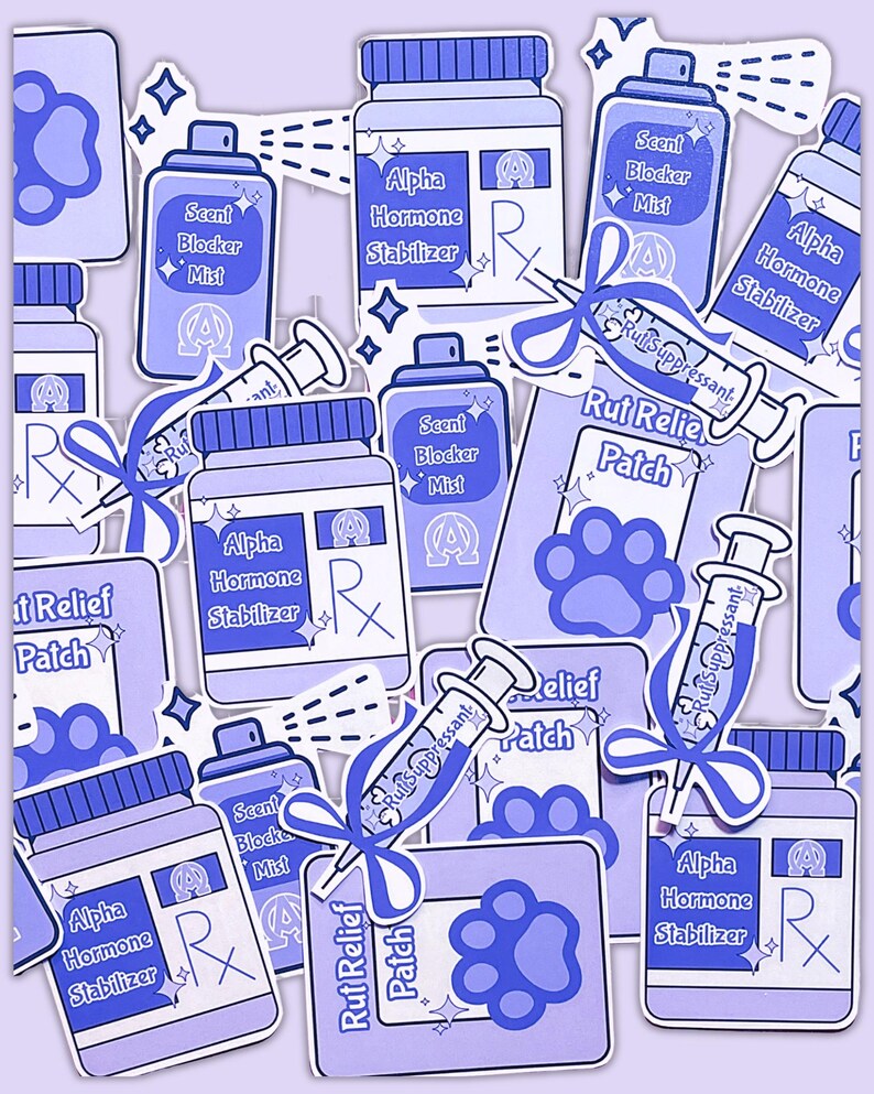 Alpha Essentials Sticker Set | Omegaverse BL Stickers (glossy Laminated ...