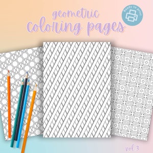 10 Printable Patterns Coloring Pages, A4 PDF Coloring,shapes Coloring ...