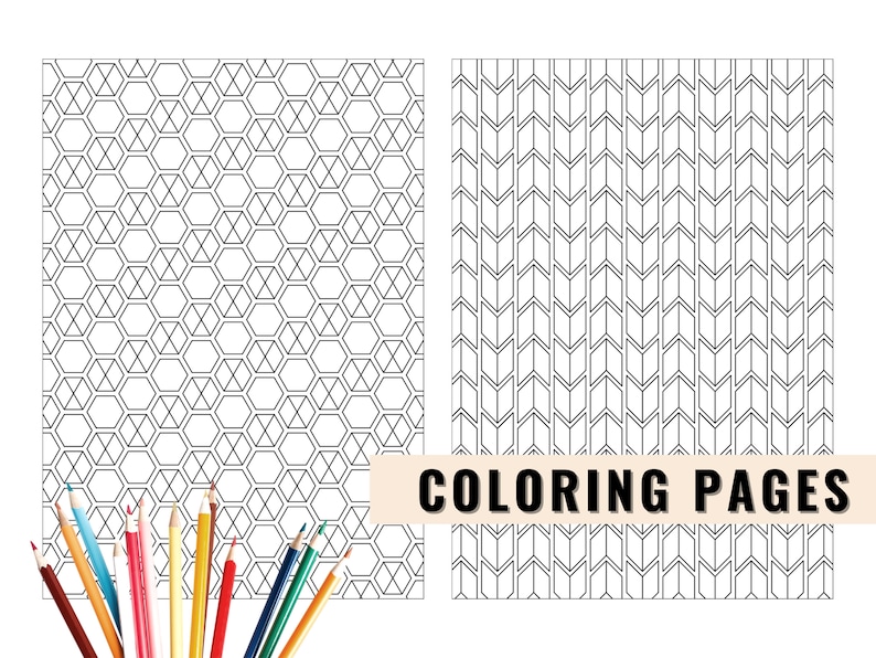 10 Printable Patterns Coloring Pages, A4 PDF Coloring,shapes Coloring ...