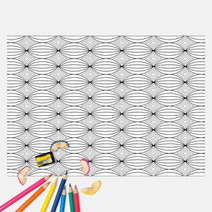 Abstract Pattern Coloring Sheet Seamless Creativity Activity - Etsy