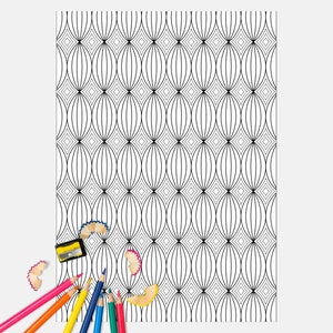 Abstract Pattern Coloring Sheet Seamless Creativity Activity - Etsy