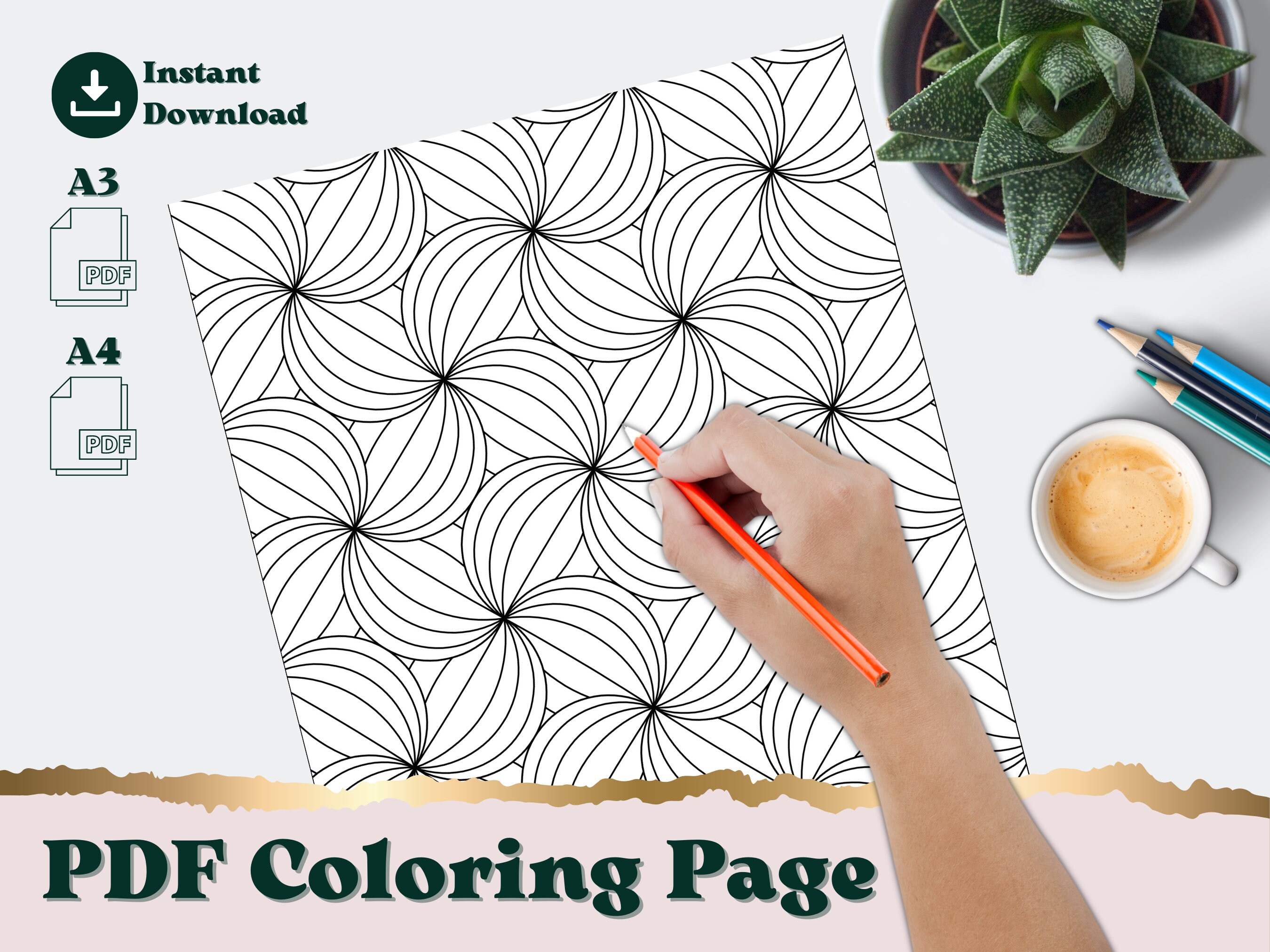 Abstract Pattern Colouring Page Pdf, Therapeutic Abstract Coloring ...