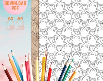 10 Printable Patterns Coloring Pages A4 PDF Coloringshapes - Etsy
