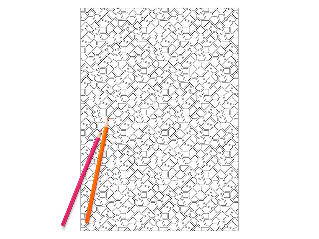 Geometric Pattern PDF Coloring Relaxing Anxiety Activity - Etsy