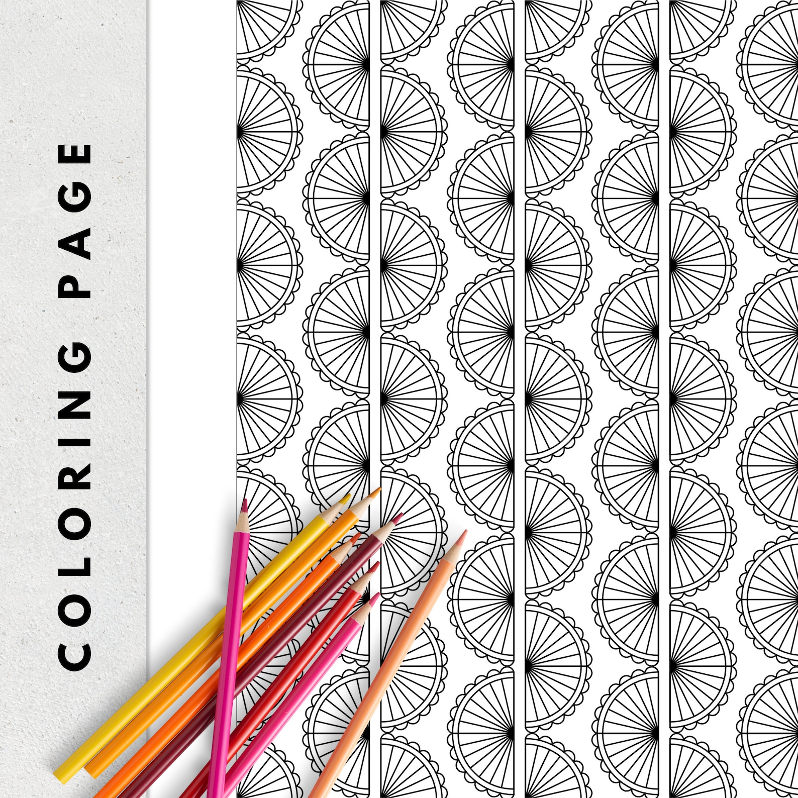 Stress Relief Floral Pattern Coloring Symmetrical Creativity - Etsy