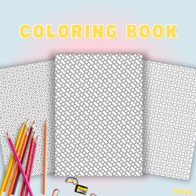 Geometric Coloring Book | Pattern Coloring Pages | Relax Coloring Book ...