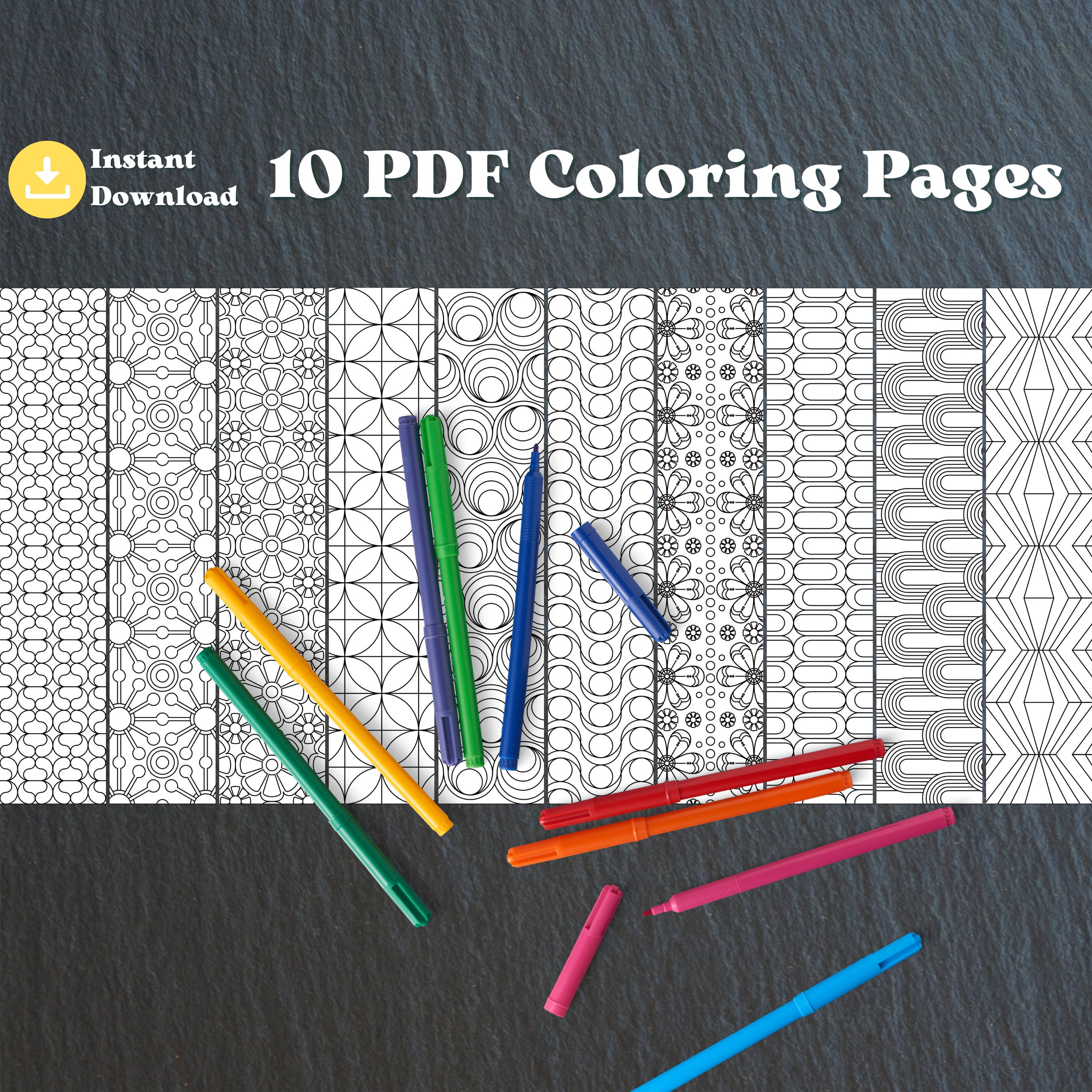 Geometric Design Adult Colouring Book, Geometric Shapes and Pattern ...