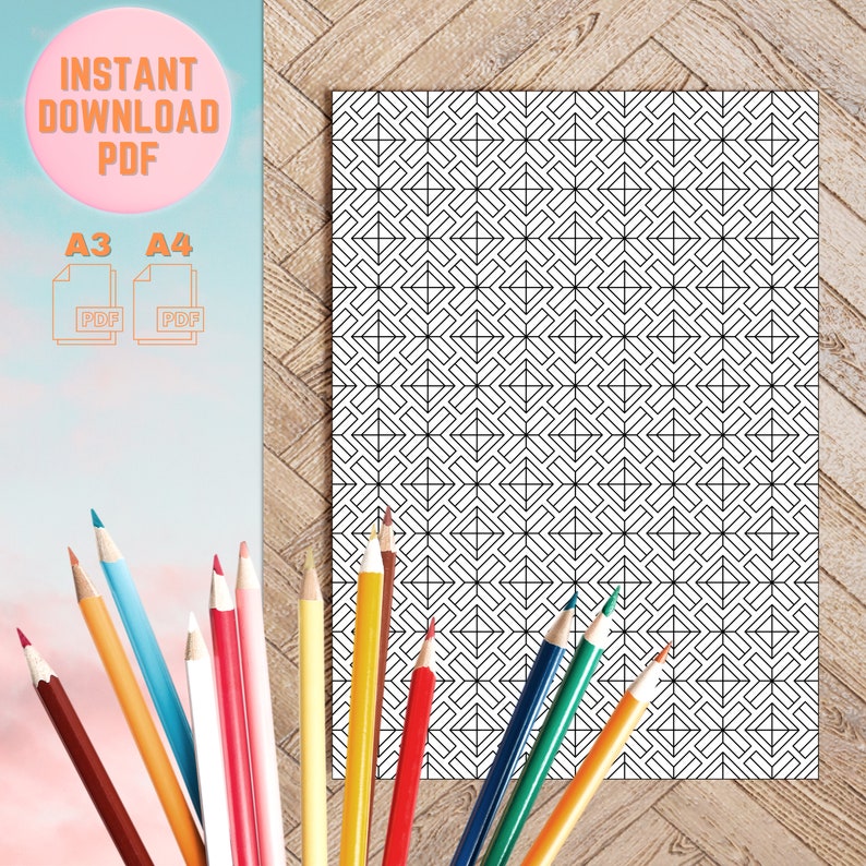 Coloring Pages Geometric Pattern Colouring Pages Printable Coloring ...
