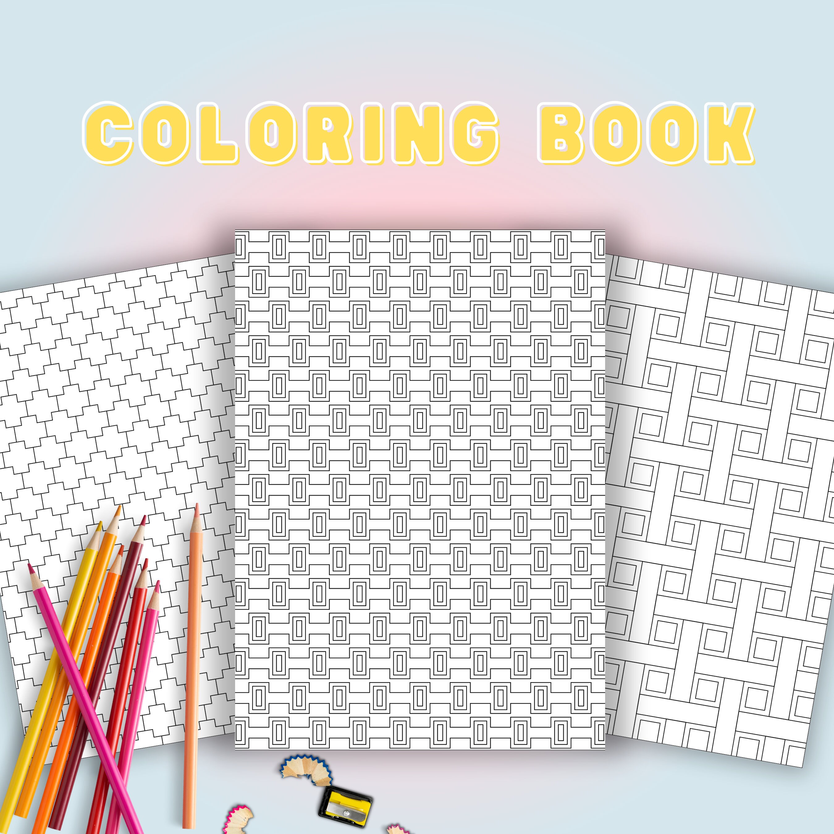 Geometric Coloring Pages Printable Adult Coloring Pages PDF Coloring ...