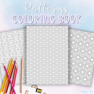 Mindful Patterns Coloring Pages Anxiety Relief Adult Coloring Book ...