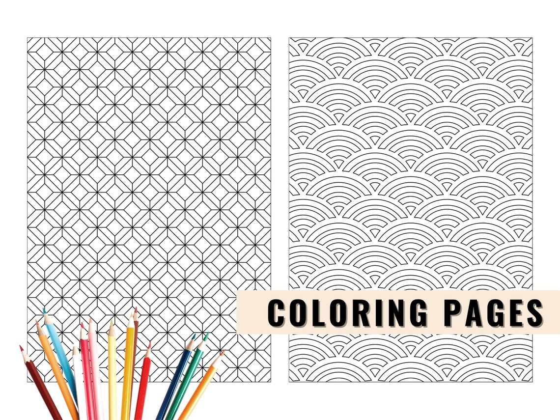 10 Printable Patterns Coloring Pages, A4 PDF Coloring,shapes Coloring ...