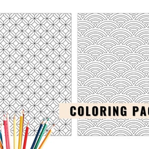 10 Printable Patterns Coloring Pages, A4 PDF Coloring,shapes Coloring ...