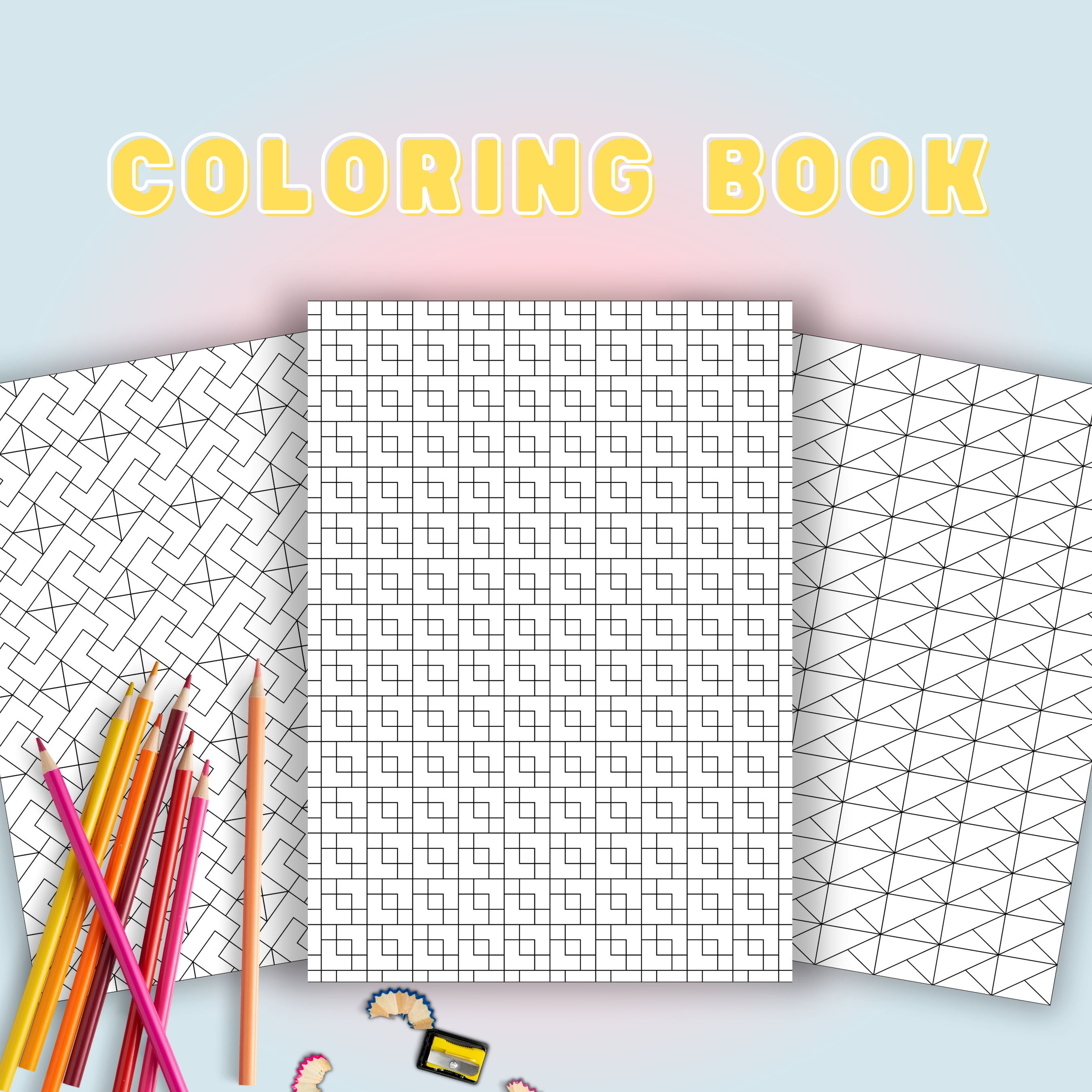 Geometric Coloring Pages Printable Adult Coloring Pages PDF Coloring ...