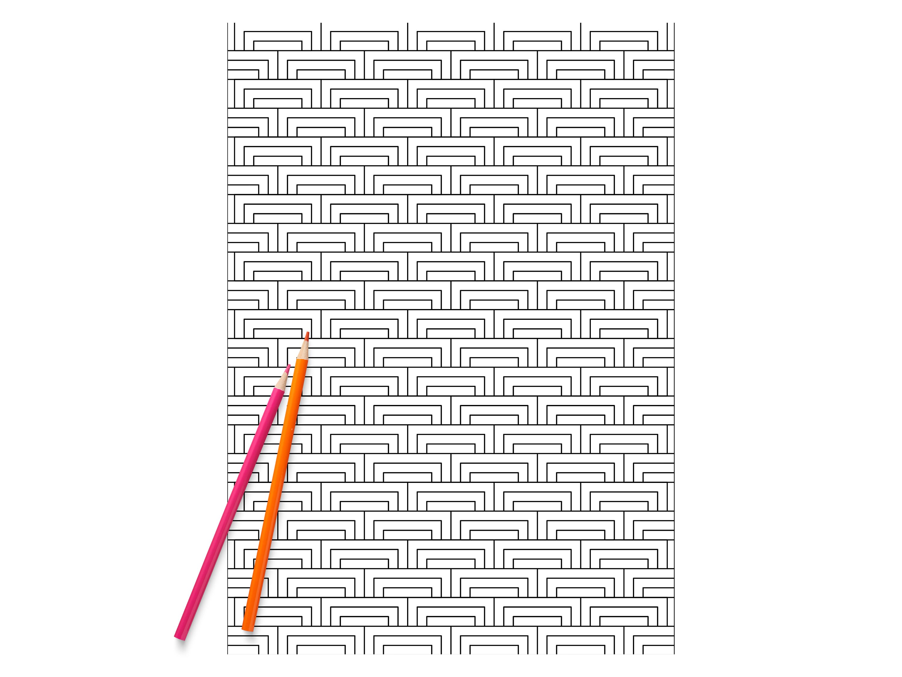 Seamless Abstract Coloring Page, Creativity Modern Pattern Instant ...