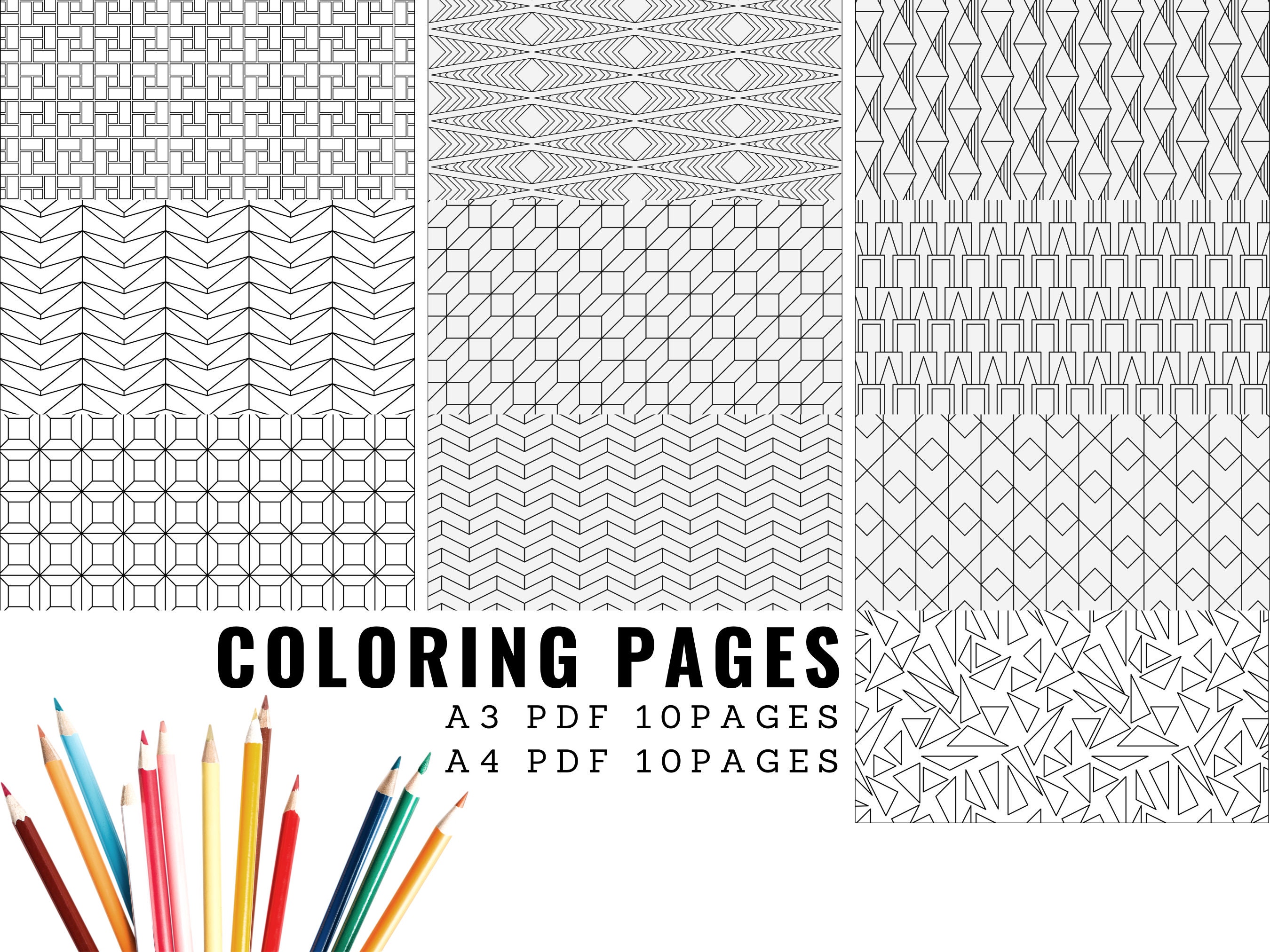 Patterns And Shapes Printable Coloring Pages