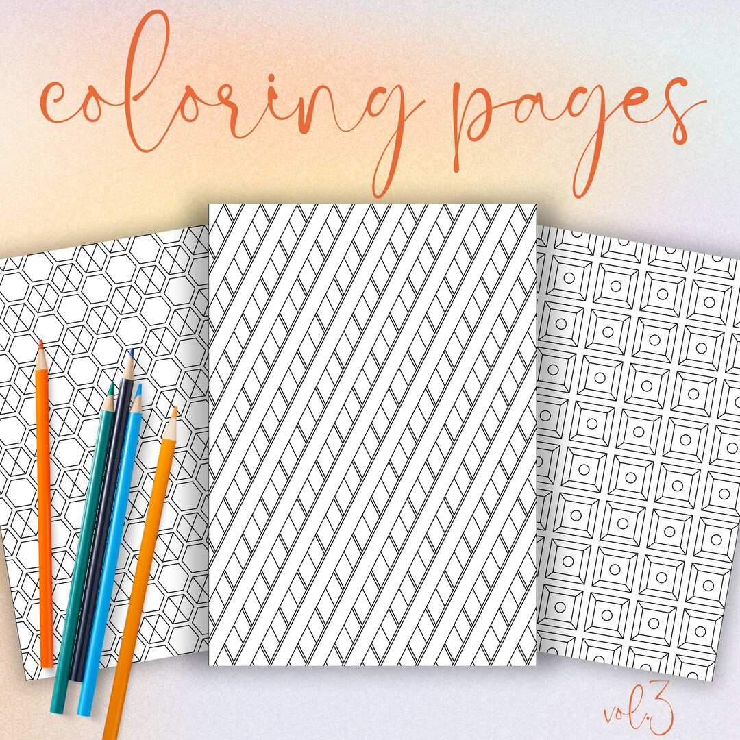 10 Printable Patterns Coloring Pages, A4 PDF Coloring,Shapes Coloring ...