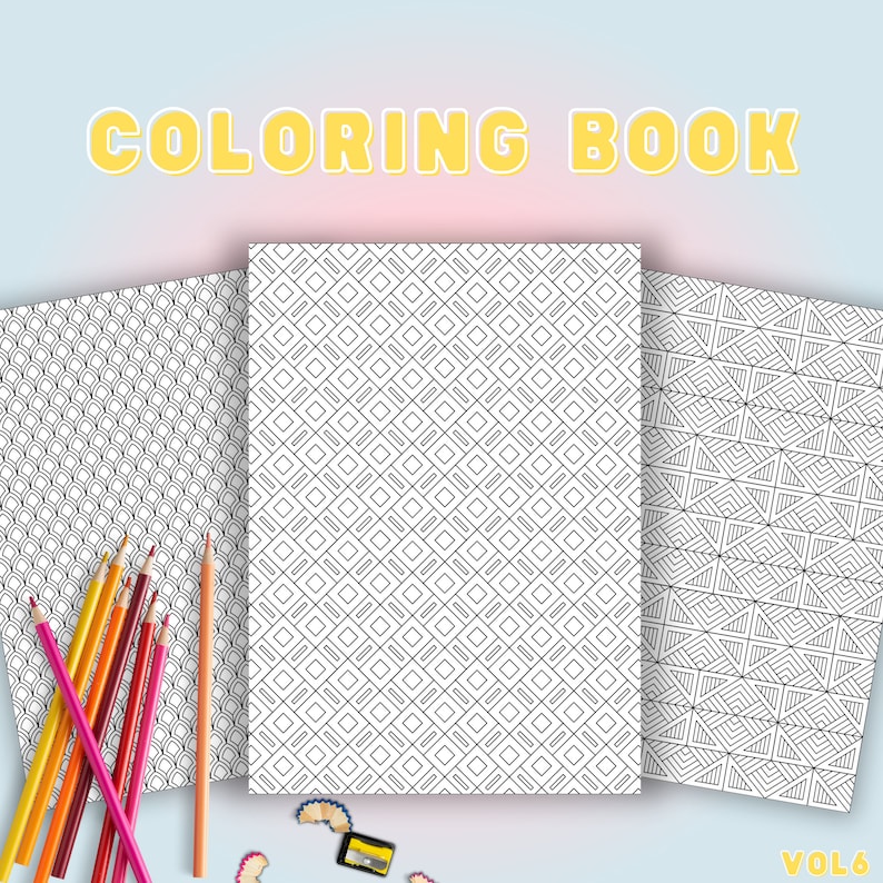 Geometric Pattern Coloring Pages | Modern Abstract Designs for Adults ...