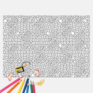 Zendoodle Geometric Art PDF Coloring Different Geometric - Etsy