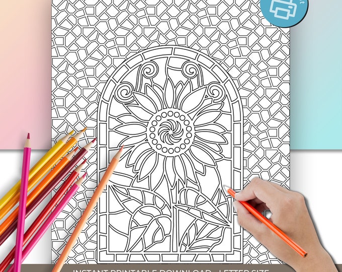 70 Flower Coloring Pages: Stress Relief for Adults & Kids (PDF Download ...