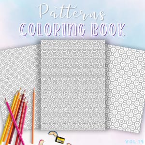 Mindful Patterns Coloring Pages Anxiety Relief Adult Coloring Book ...