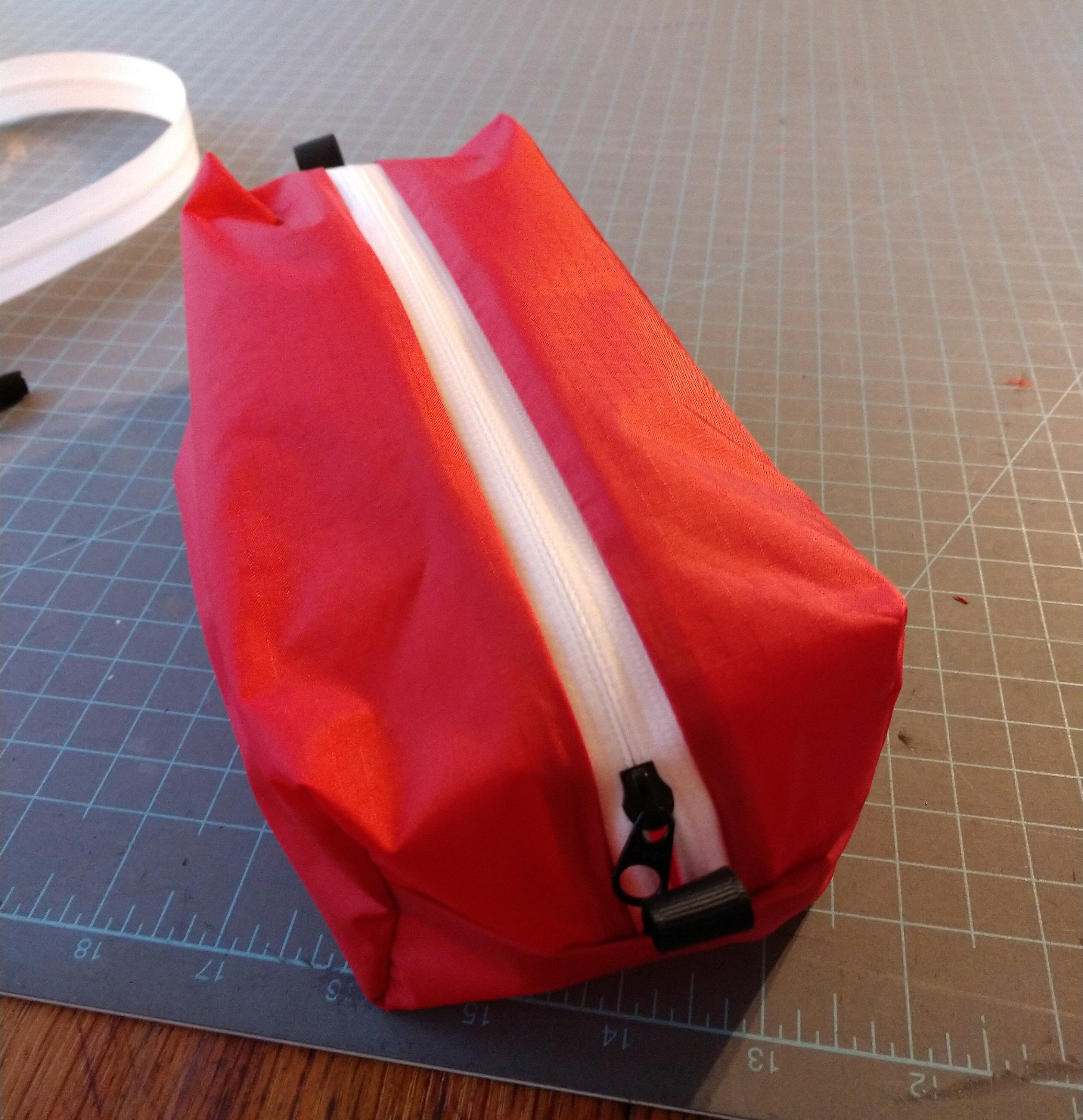 Boxy Zipper Pouch Ultra 200 Nylon Composite Fabric and Faux - Etsy