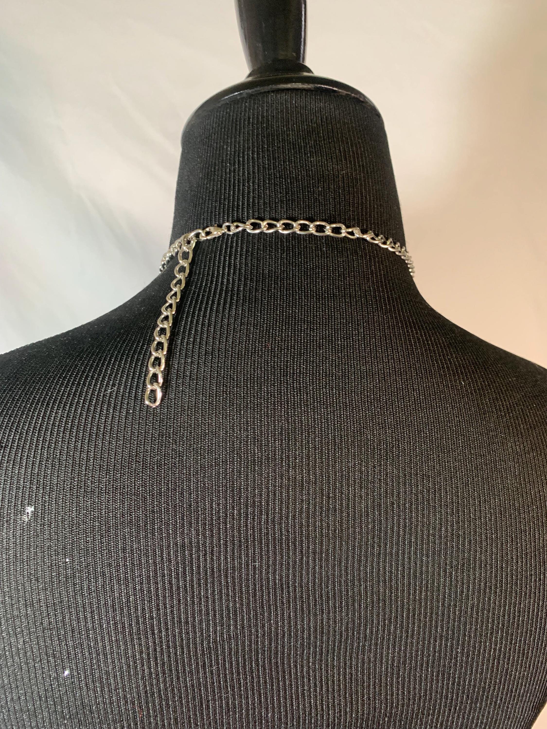 Silver & Glass Body Chain - Etsy