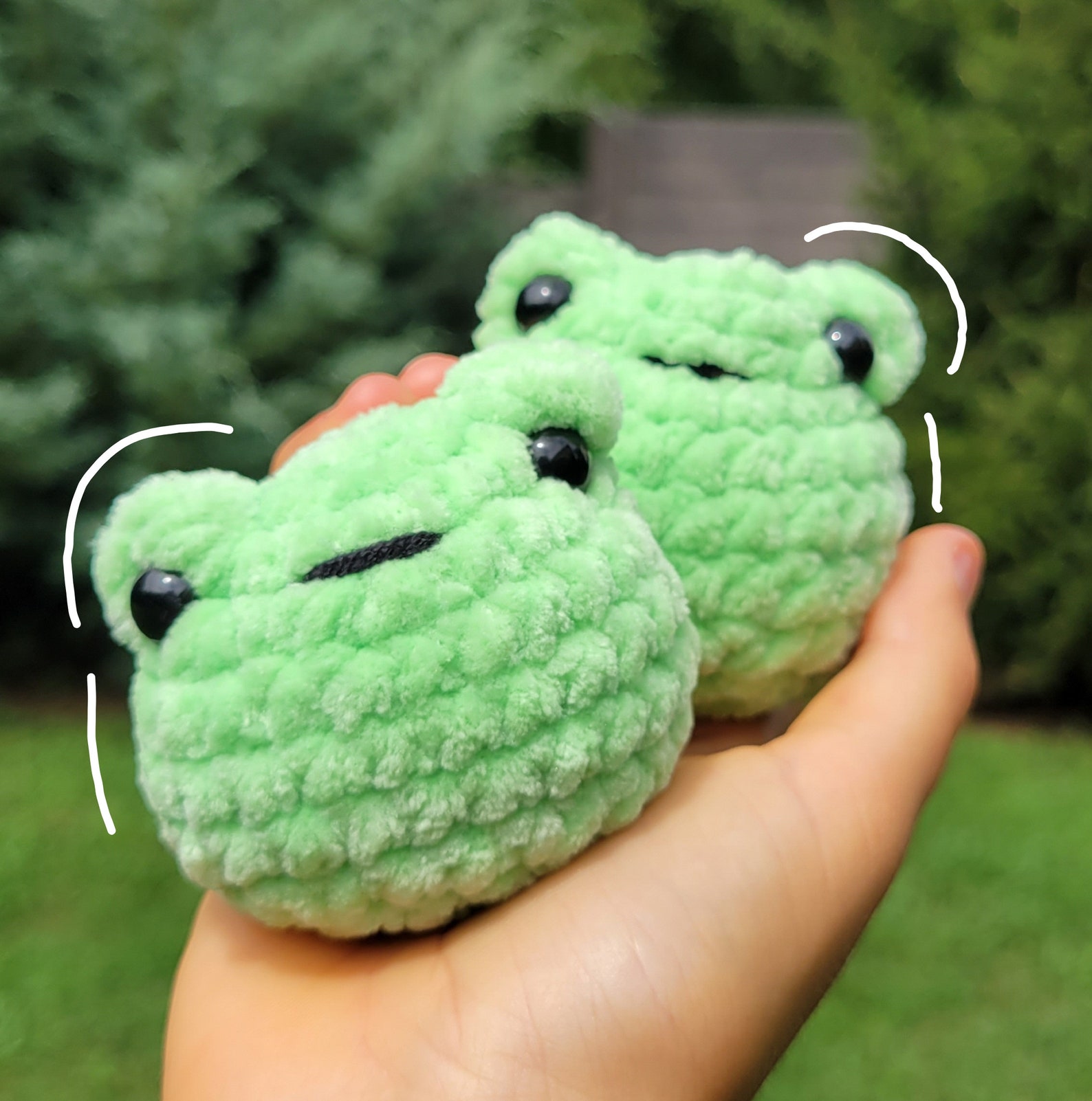 Mini Frog Crochet Plushie Stress Ball | Amigurumi Plush | Froggy ...