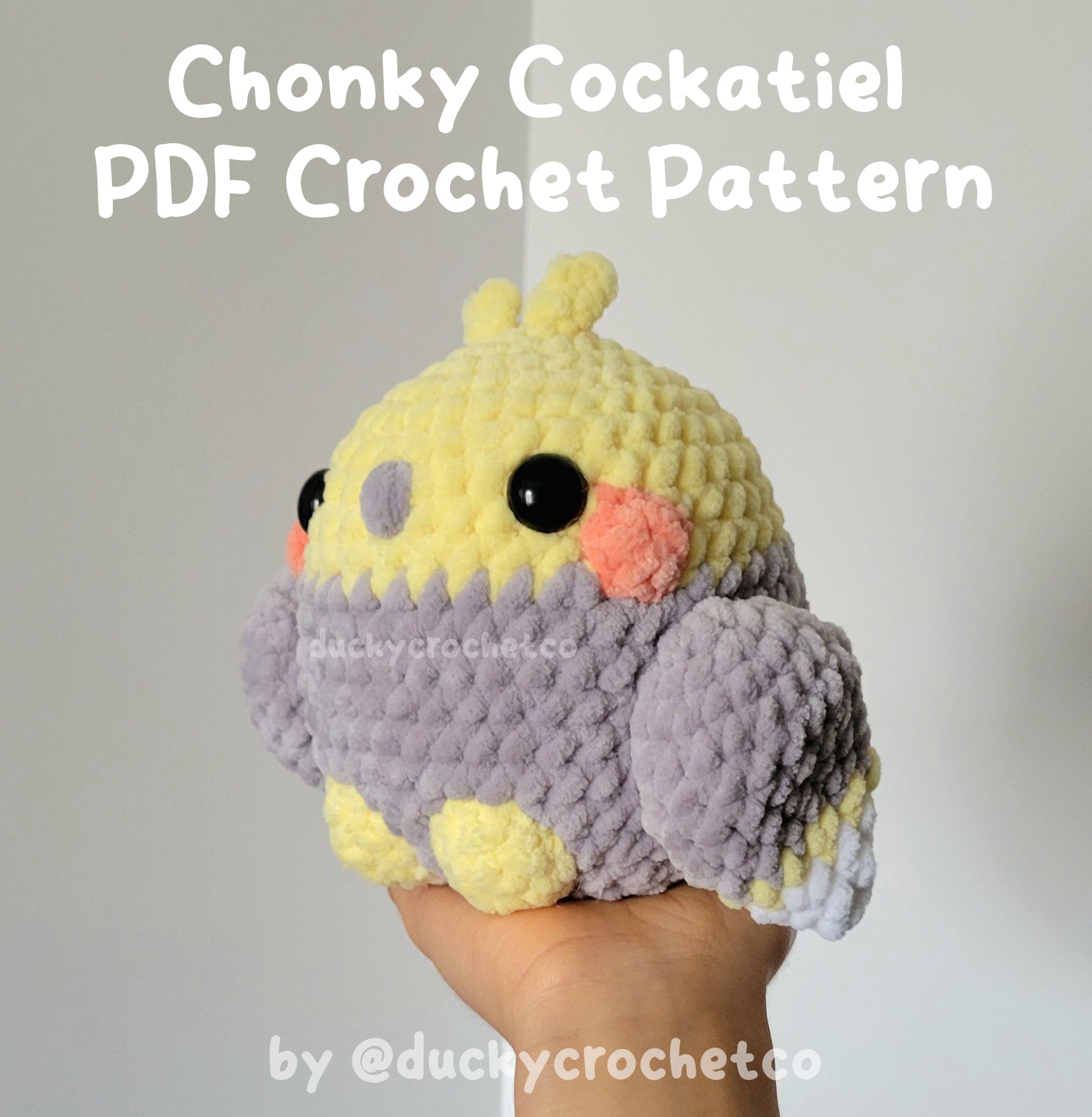 Chonky Cockatiel Crochet Pattern | PDF, Digital, Instructions ...